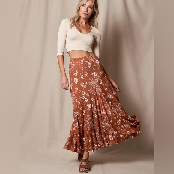 Sivana | Skirts | Nwt Sivana Alessandra Skirt In Cinnamon | Poshmark